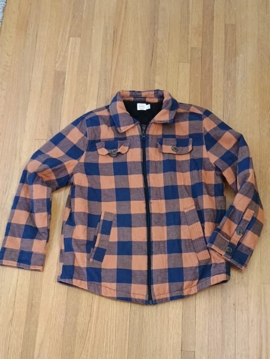 wonder nation | Jackets & Coats | Wonder Nation Orange And Navy Plaid ...